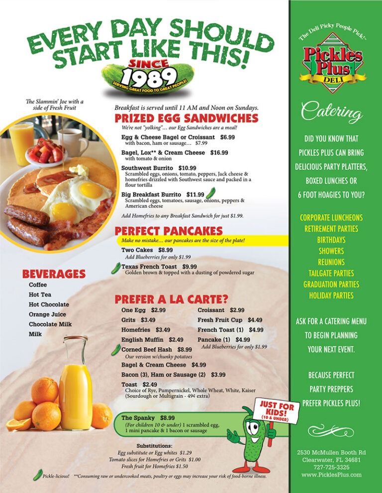 Pickles Plus Deli Specials - Clearwater NY Style Deli